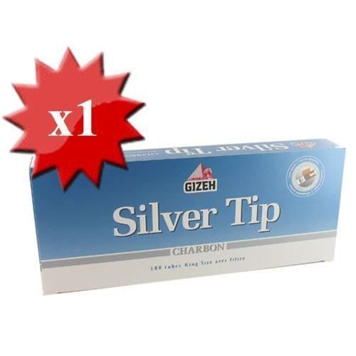 Boite de 100 tubes gizeh silver tip charbon avec filtre x 1 - Cdiscount ...