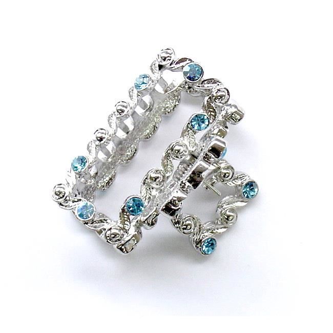 Pince crabe cheveux métal et strass - turquoise - RC003256 - Cdiscount ...