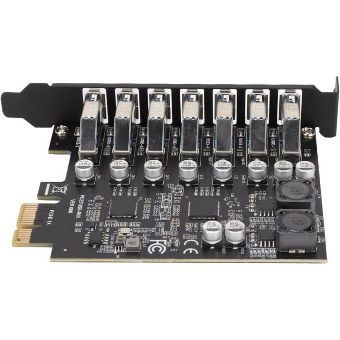 Carte D'Extension Pcie 7 Ports, Carte D'Extension Avant 7 Ports Usb 3.2 ...