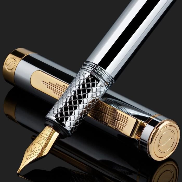 Scriveiner Stylo Plume de Luxe EDC (moyen), Stylo de poche finition or ...