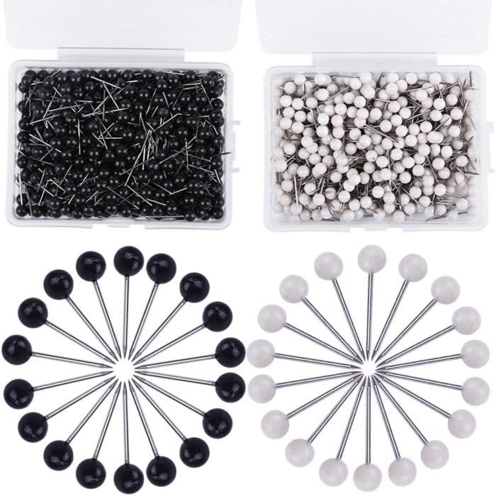Lot de 1000 épingles à épingles 2 couleurs Push Pin Tête Aiguilles pour ...