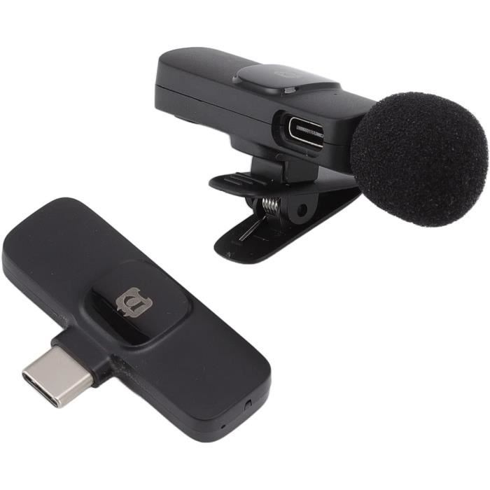 Microphone Lavalier Sans Fil, Synchronisation Automatique Plug And Play Type C Mini Micro ...