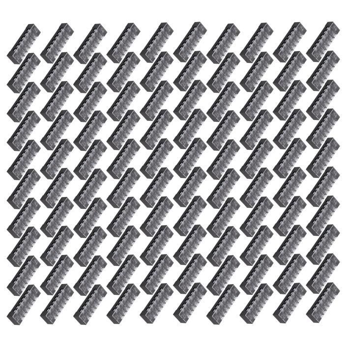 Zerone Bornier à vis double rangée TB‑1506L 100pcs bornier 6 positions ...