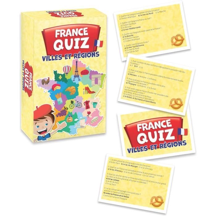 Quiz France Villes et Régions Jeu Familial Jeux de Société pour Enfants ...