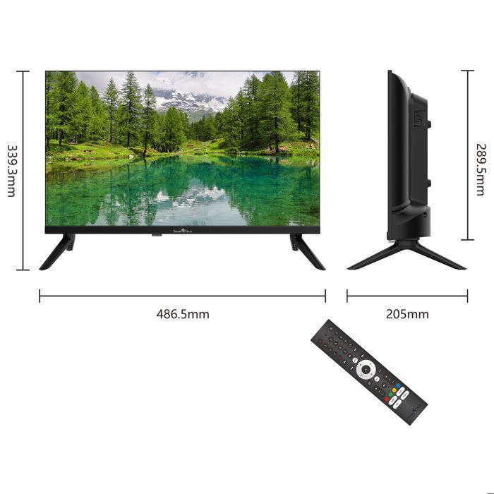 Smart Tech TV LED Full HD 22" (55 cm) 22FN01V, HDMI, USB, Résolution ...