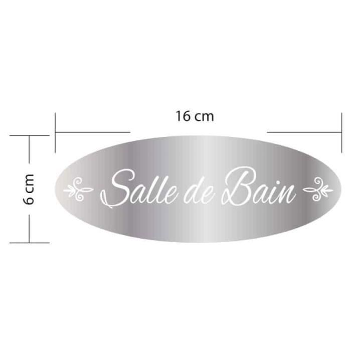 Plaque Miroir Adhésive Salle de Bain - ADZIF.BIZ - Style Shabby - 16x6 ...