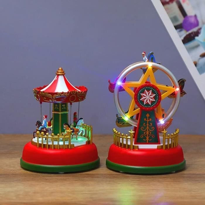 Boîte À Musique De Noël Mini Boîte À Musique De Noël Carrousel À ...