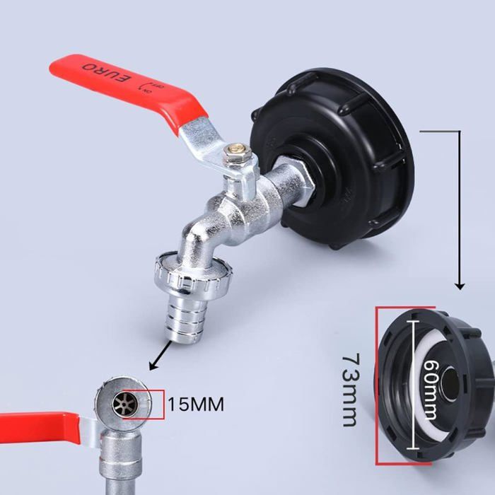 Container Accessoires,Adaptateur pour Réservoir d'Eau 1/2",Raccord ...