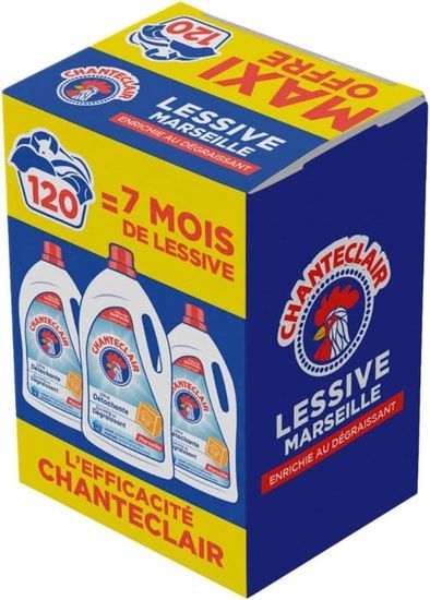 Chanteclair - Lessive Liquide Concentrées Marseille, Enrichie au ...