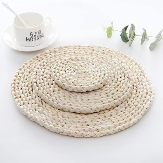 Napperons Tissés Ronds Pour Table À Manger Napperon En Rotin Tressé ...