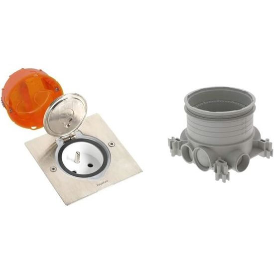 Prise De Sol Inox Étanche Ip44 Avec Clapet De Protection + Boite À ...