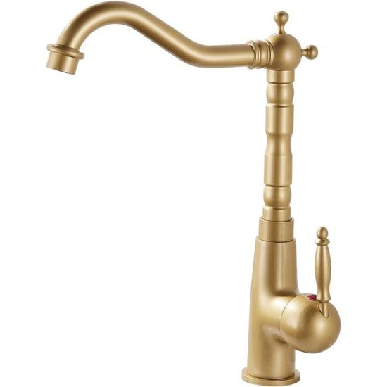 Mitigeur Monocommande Évier Laiton Classique Antique - Robinet Cuisine ...
