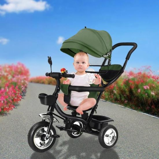 Tricycle évolutif pour enfant - HOMEWELL - YIPEEMA - Poussette dès 9 ...