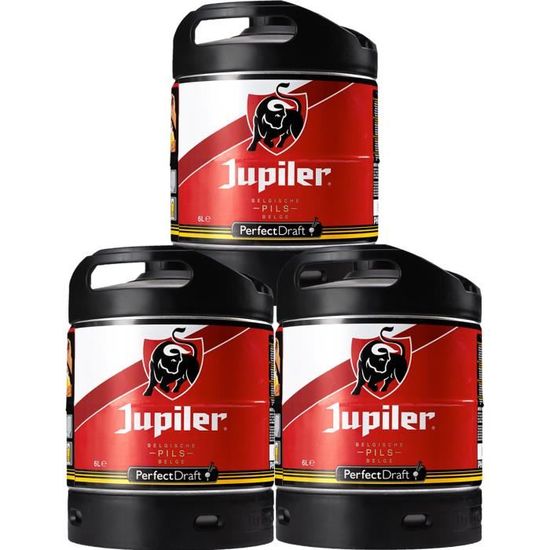 Pack 3 fûts de bière Perfectdraft 6 litres Jupiler - 15 euros de consigne inclus - La cave Cdiscount