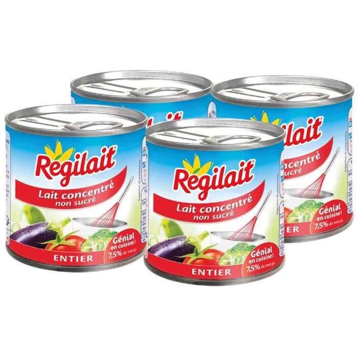 Lot 3x4 Lait Concentré Non Sucré Entier REGILAIT 170 gr - Cdiscount Au ...