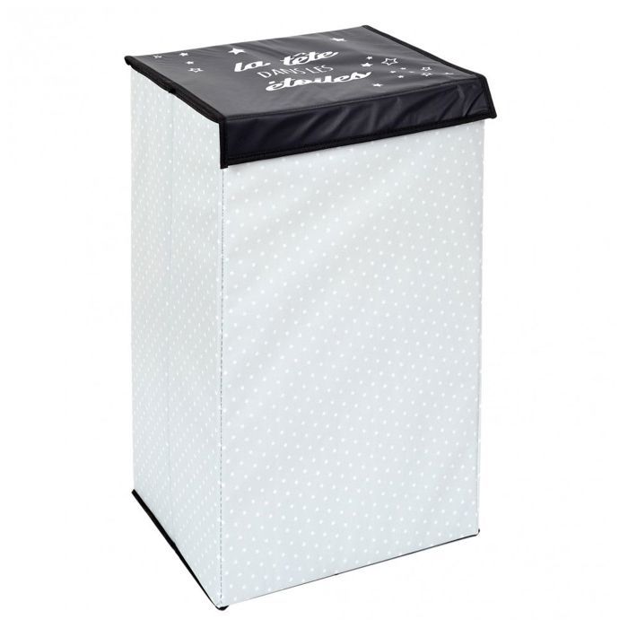 Paniers à linge - Panier à linge - L 35 cm x l 30 cm x 58 cm - Gris ...