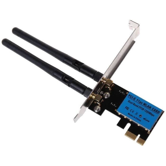Carte réseau sans Fil PCI-E 1200Mbps 2.4GHz - 5GHZ Adaptateur de Carte ...