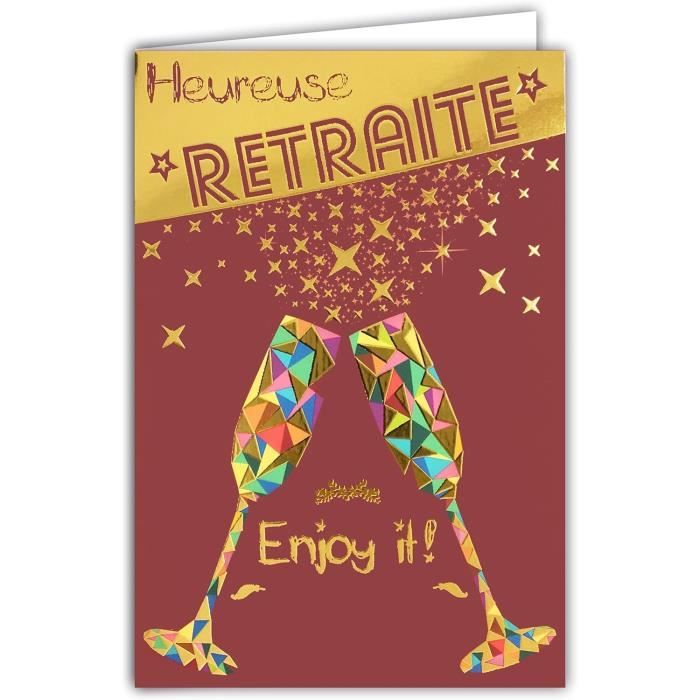69-5028 Carte Heureuse Retraite Départ Collègue Félicitations Bouteille ...