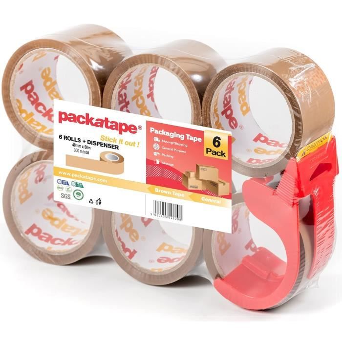 Lot De 6 Rouleaux De Ruban Adhésif D'Emballage À Usage Général Avec ...