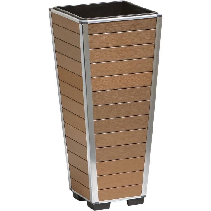 Wpc Pot De Fleurs Pour Intérieur Et Extérieur Avec Insert En Plastique ...