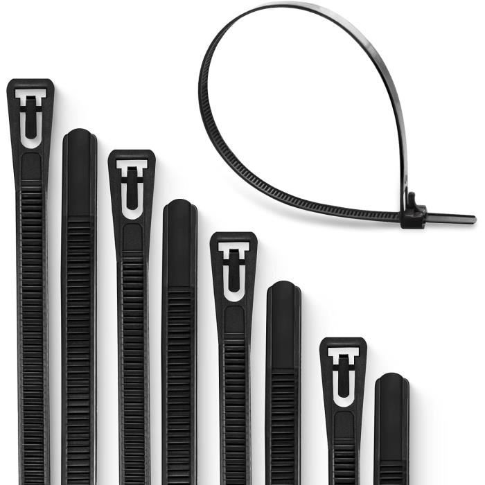 Collier de Serrage Réutilisables 100 Pièces Amovibles Attache Câble ...