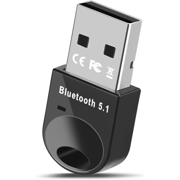 Dongle Bluetooth 5.1,Clé Bluetooth USB pour PC Compatible avec Windows ...