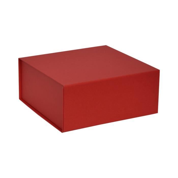 Boite cadeau aimantée en carton premium rouge 22 x 22 x 10 cm ...