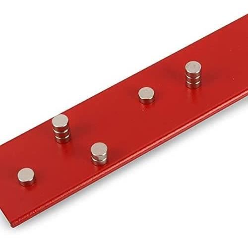 Barre magnétique en tôle d'acier à visser | 800 x 35 mm | Gris | avec ...