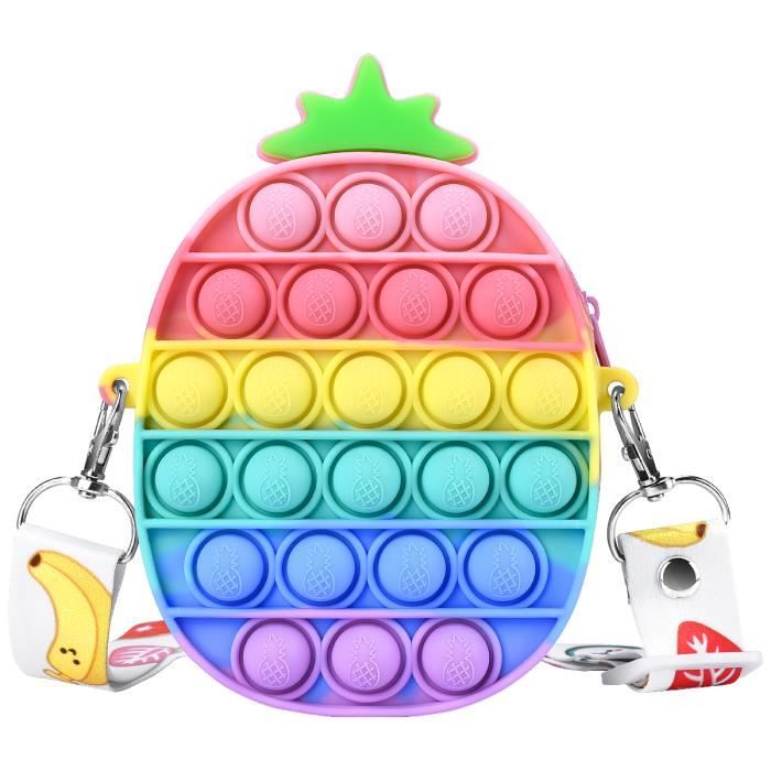 Sac Pop Bublle It, Sac Popit Filles, 2 en 1 Popit Fijets Toys Arc en ...