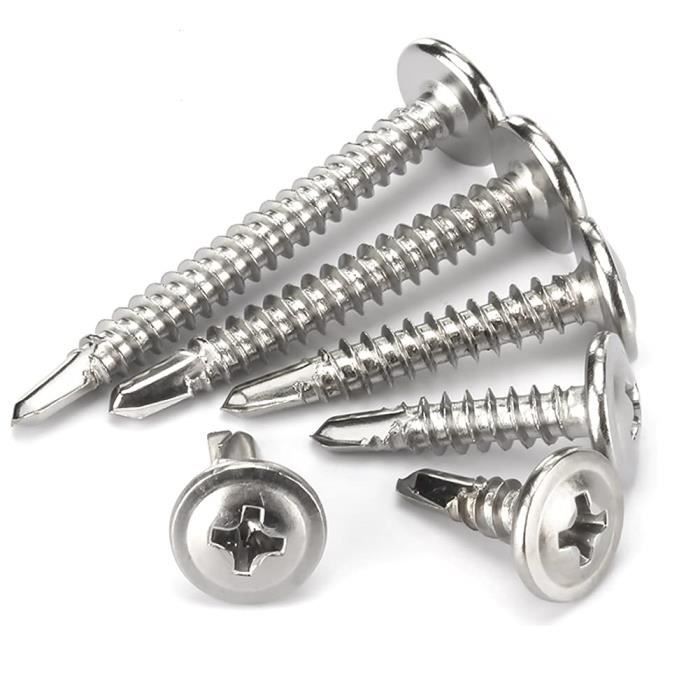 Ansiedio Vis À Tôle Autoperceuse Autoforeuse Tête Large Bombée Empreinte Phillips/cruciforme ...