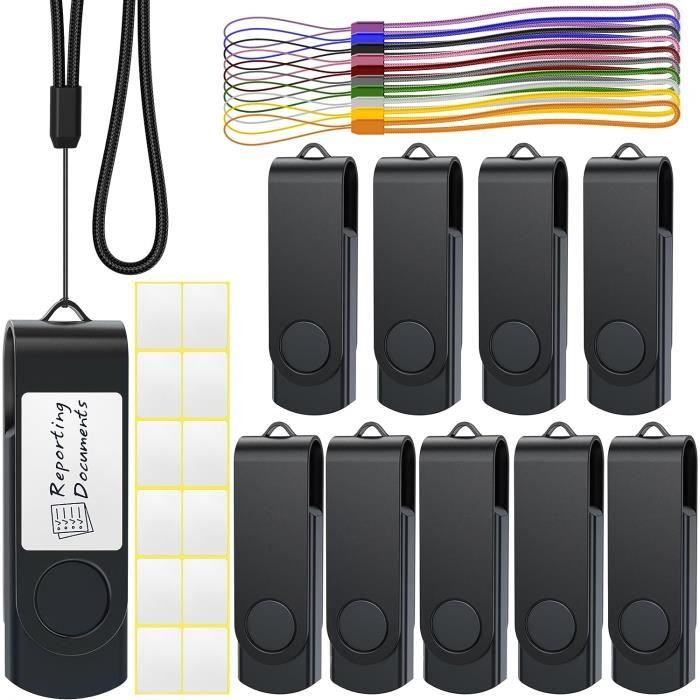 Cle Usb 8 Go Lot De 10 Usb 2.0 Clé Usb Flash Drive Rotative Clef Usb ...