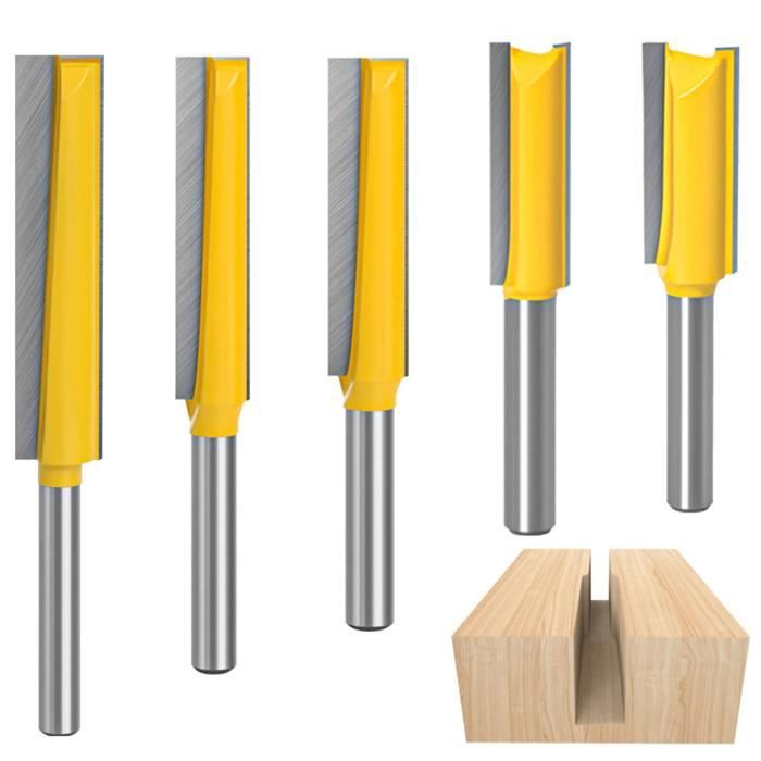 5 Pièces Fraise Defonceuse 8Mm, Fraise À Copier, Mèches Carbide Router ...