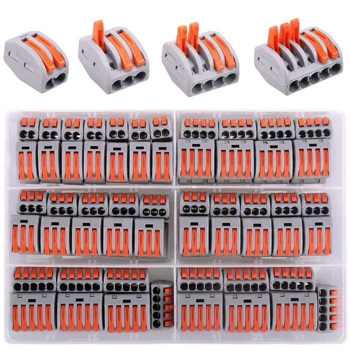 Lot De 80 Bornes Électriques De 4 Mm² Avec Levier De Commande, 20 ...