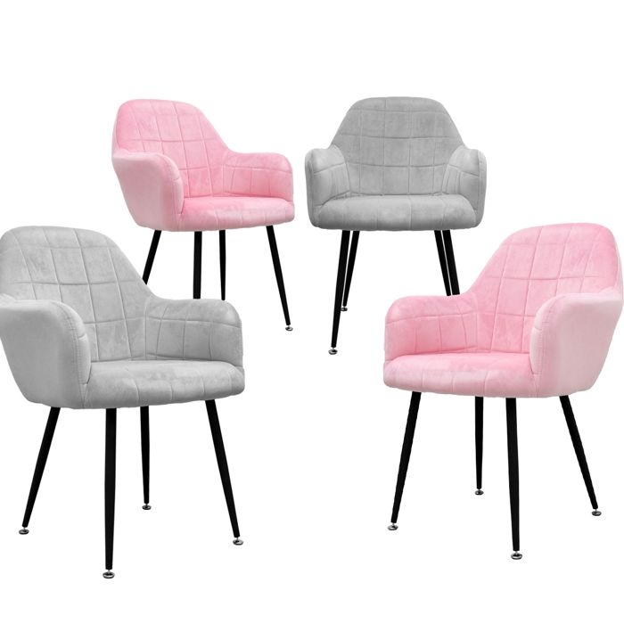 ECD Germany Lot de 4 Chaises de Salle à Manger - Siège Rembourrée en ...