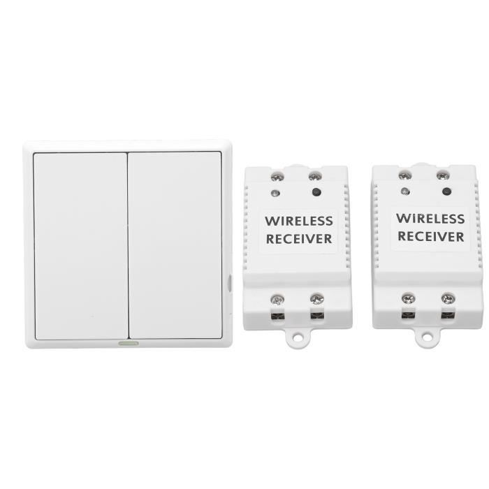 EJ.life interrupteur mural sans fil Kit d'interrupteur d'éclairage sans fil 433,92 MHz ...