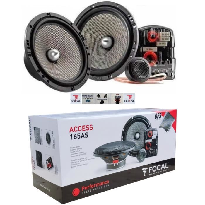 1 kit 2 voies FOCAL ACCESS 165AS 16,5 cm 6,5" 60 watts rms 120 watts max 4 ohm 91,3 db 2 woofers ...