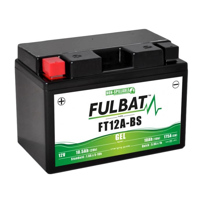 Batterie moto FULBAT GEL FT12A-BS / YT12A-BS SLA - 12V 10,5Ah ...