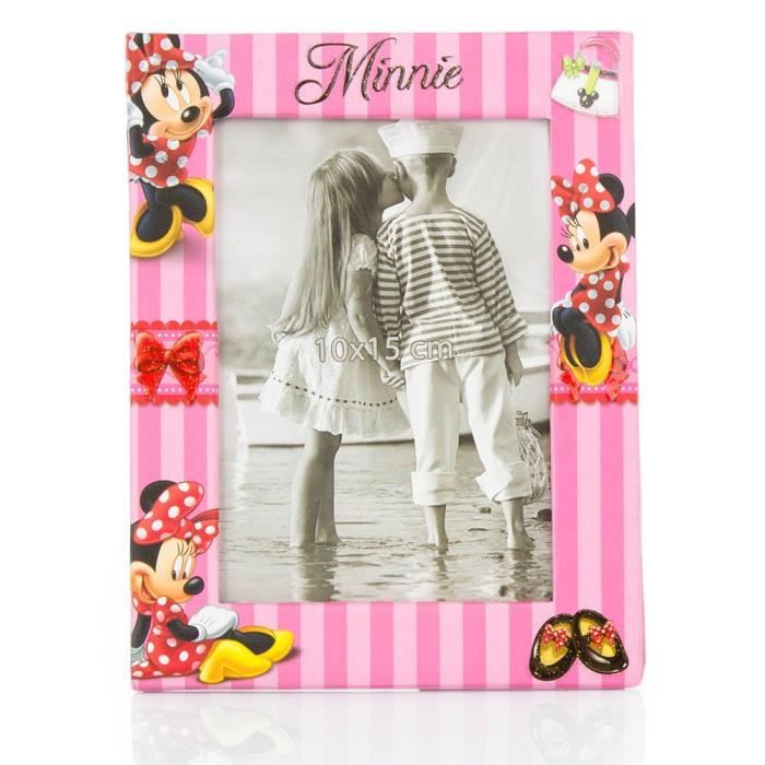Cadre photo Minnie 10 x 15 cm, a poser ou suspendre rose - Cdiscount Maison