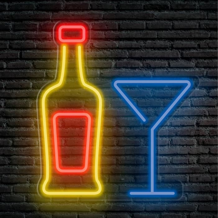 Neon led monopole décoration murale 50x55 plexi - Cdiscount Informatique