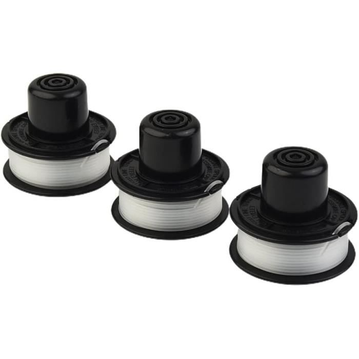 Lot de 3 bobines de rechange pour débroussailleuse Black & Decker A6226 GL250 GL310 GL360 A207 ...
