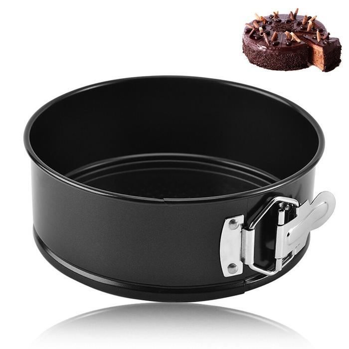 Le noir Moule de cuisson en métal non adhésif Fond amovible Poêle à ...