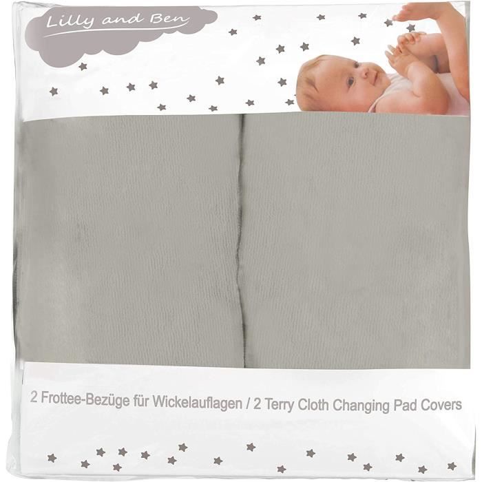 Lilly and Ben Housse pour Matelas à Langer - Tissu Coton Éponge - Bébé ...