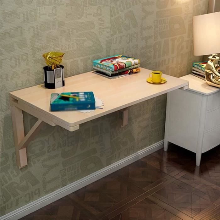 Table Murale Rabattable, Table De Cuisine Pliante En Bois, Bureau D ...