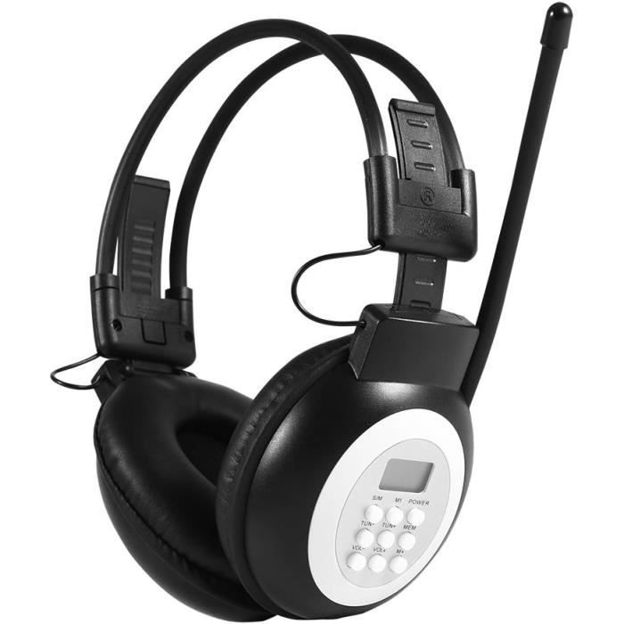 Casque Radio Fm Sans Fil-Filaire, Casque Pliable Au Pavillon Avec ...