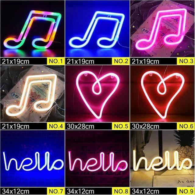 Veilleuse,Group R-NO.7--Lampe LED en néon suspendue au mur, luminaire ...