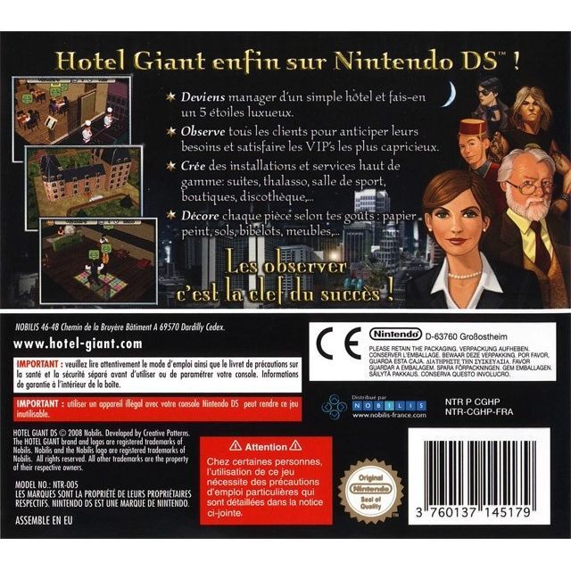HOTEL GIANT / Jeu console Nintendo DS - Cdiscount Jeux vidéo
