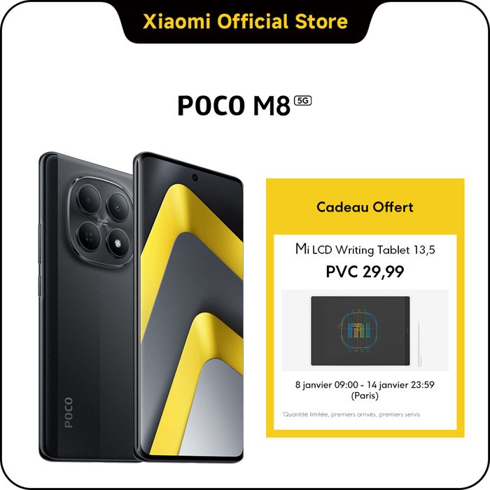 Téléphone mobile - XIAOMI - POCO M8 5G - 8 Go RAM - 512 Go - Écran ...