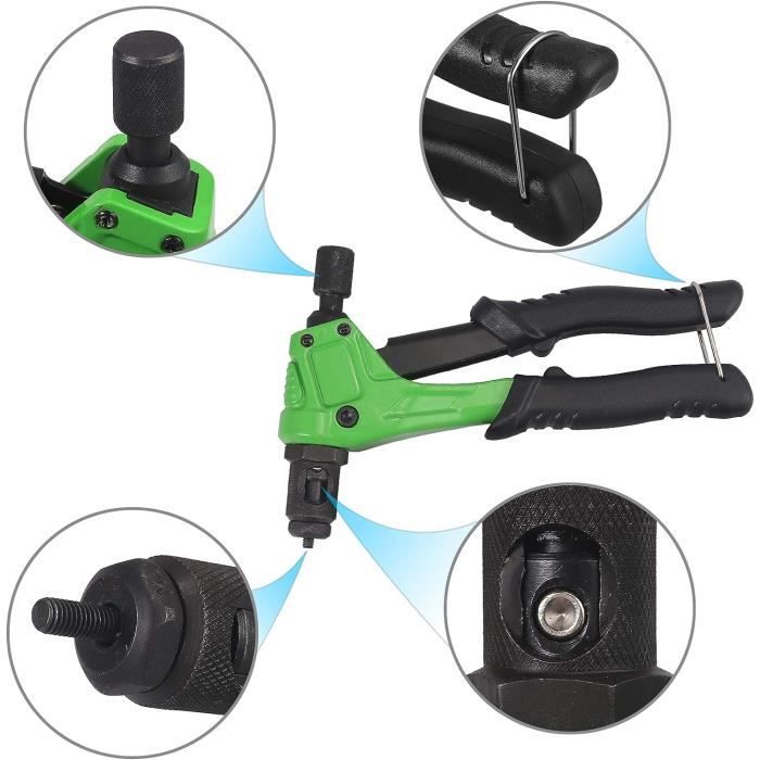 Kit Riveteuse Professionnelle Avec 100 Pcs 8" Pistolet À Écrou Rivets ...