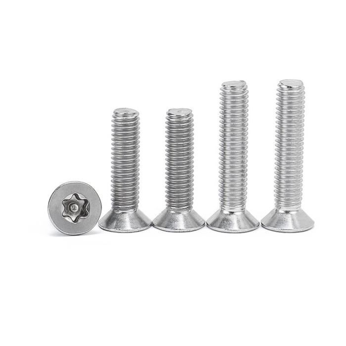 Vis Inox M3 Vis À Tête Plate Torx Boulon Vis À Tête Fraisée, M3×18Mm,50 ...