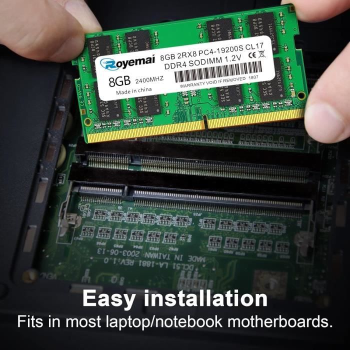 Memorycity Mémoire Ram 16 Go(2 X 8 Go)Ddr4 Pc4-19200S 2400 Mhz 260 Pin ...